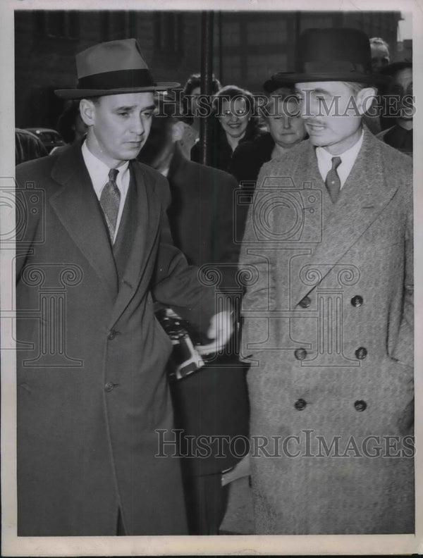 1944 Press Photo Thomas Harrison & Atty General Francis J Biddle in Ch ...