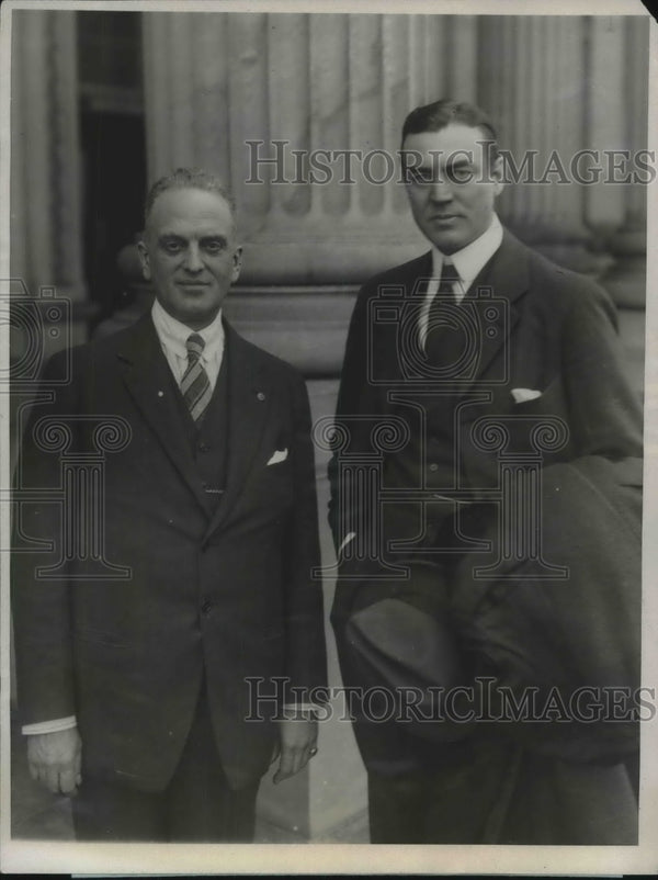 1924 Press Photo Authors "Paid up Insurance Bonus Bill" Rep Andrew Ham ...