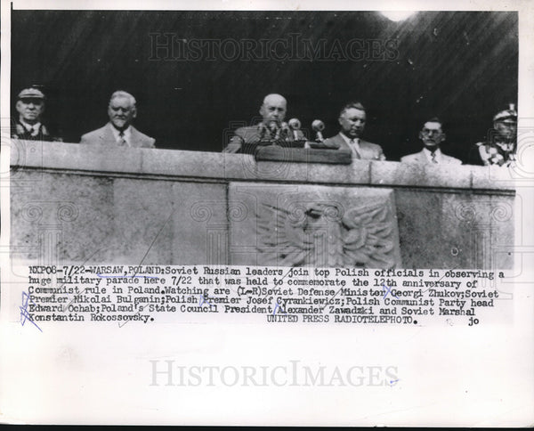 1956 Russian Leaders Join Polish Officials at Military Parade Warsaw ...