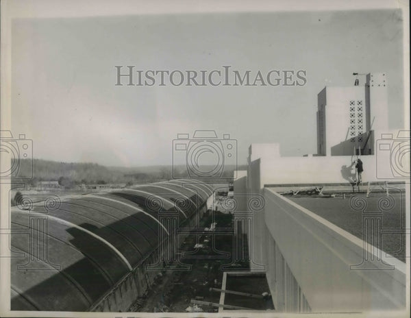 1939 Model ship testing basin being built for the US Navy - Historic Images
