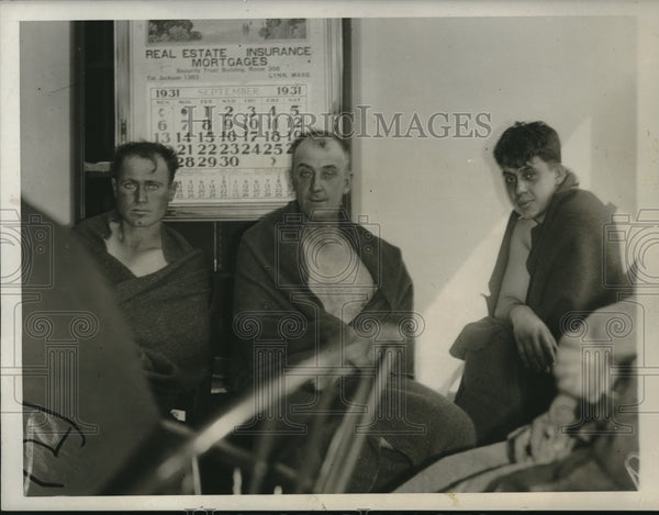 1931 Olie Nutson, Capt. G. Keay, Kenneth Ines, Dredge Crew in Blast ...