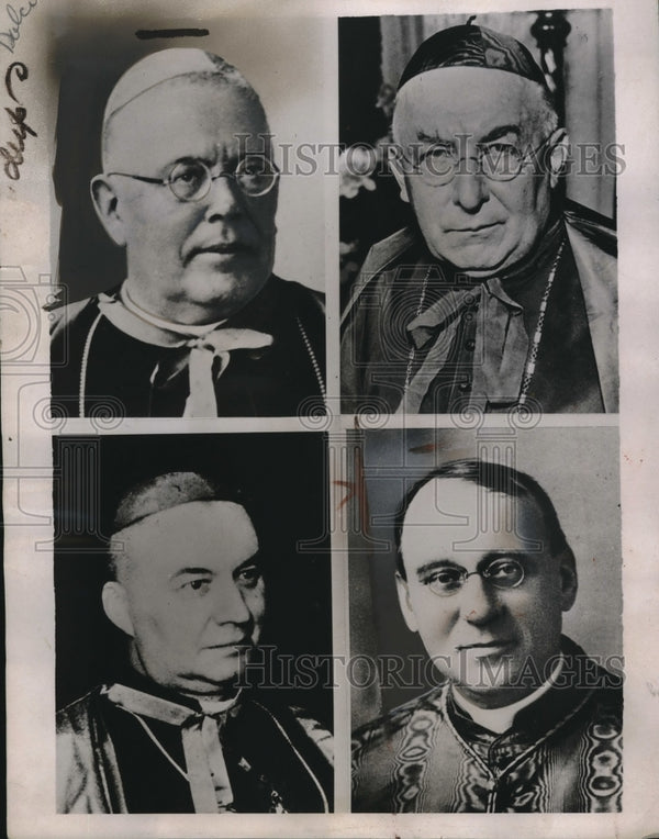 1937 Four priests up for election of Pope of the Catholic church ...