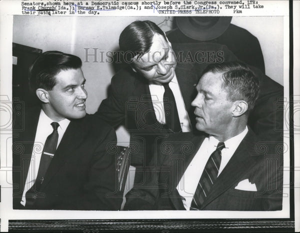 1957 Senators Frank Church,Herman Talmadge & Joseph S. Clark Jr ...