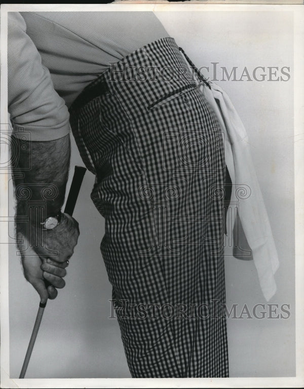 1960 Plaid Golf Slacks of Dacron and Cotton - Historic Images