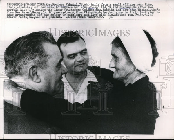 1957 Press Photo Mrs. Mary Frances Fabrizi sons Joseph and Michael - n ...