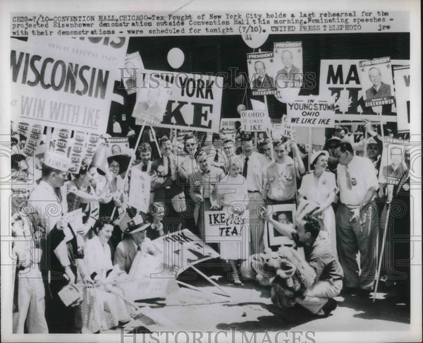 1952 Press Photo Chicago, Ill Convention for election of Pres. Eisenho ...