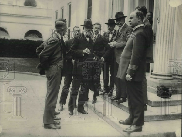 1922 Press Photo Speaker Gillette & Senator Lodge at White House ...