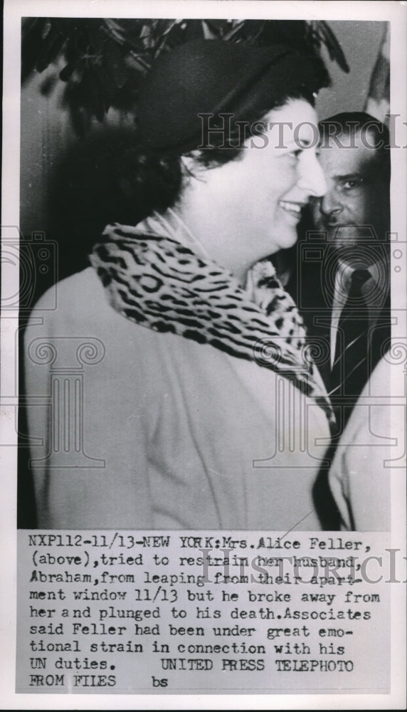 1952 Mrs Alice Feller Tried & Failed To Prevent Husband - Historic Images