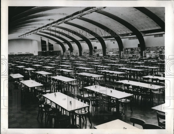 1944 View of New Cafeteria Dining Room at Seattle Boeing Aircraft Co ...
