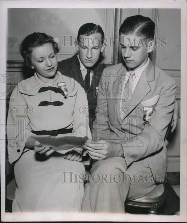 1936 Junior Red Cross Convention Officers Look Busy For Camera ...