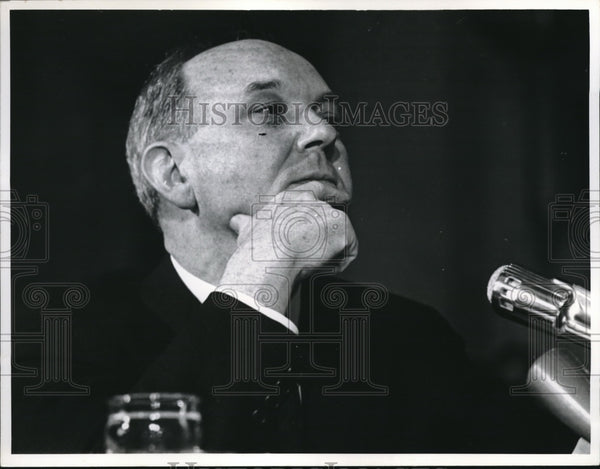 1965 Secretary of State Dean Rusk In Front of Microphone - Historic Images