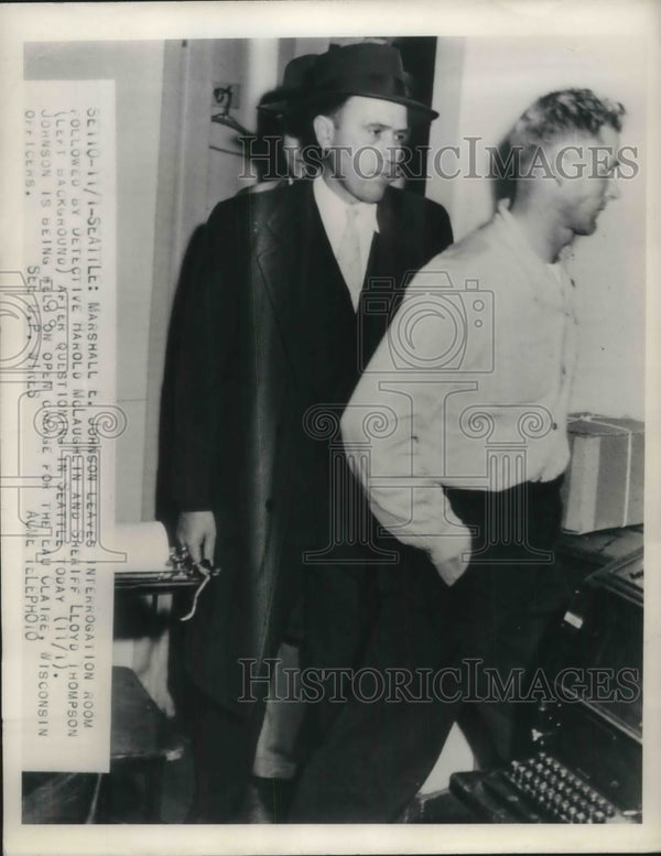 1949 Press Photo Seattle, Wash. Marshall Johnson & Det, Floyd Thompson ...