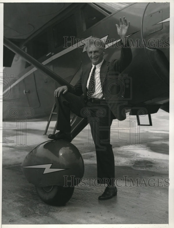 1937 Press Photo Bernarr MacFadden 69 years old after attempted 1200 m ...