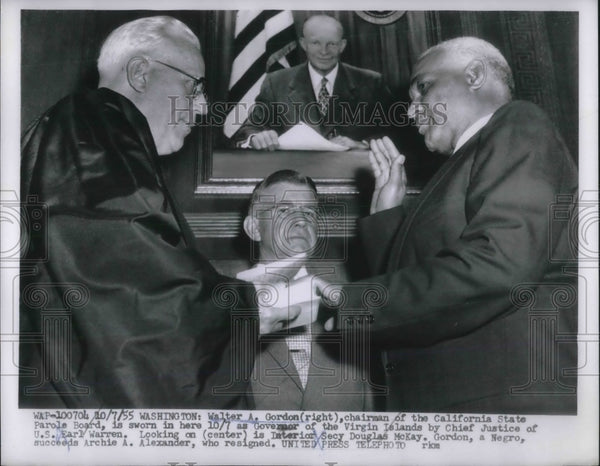 1955 Walter A Gordon of California Parole Board Taking Oath - Historic ...