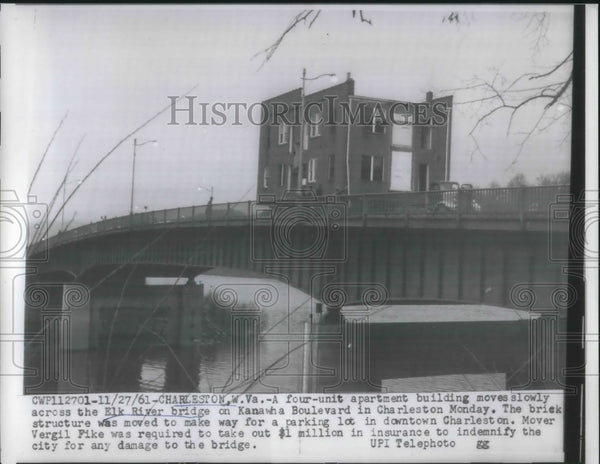 1961 Press Photo Charleston West Virginia Elk River Bridge - Historic ...