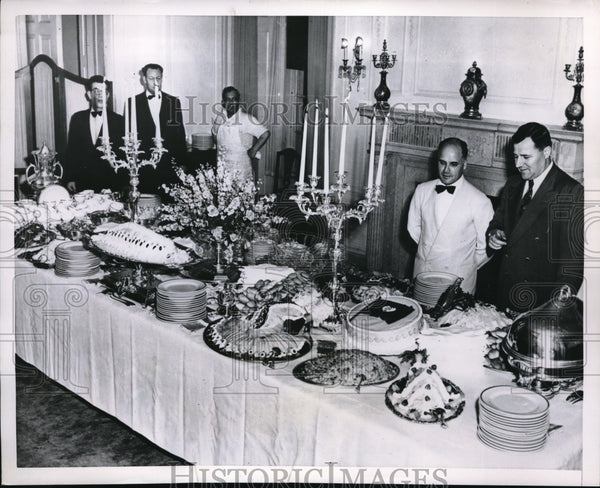 1953 Fancy spread for an Embassy Party in Washington - Historic Images