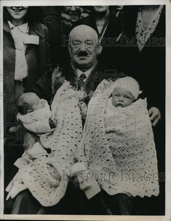 1934 Press Photo Arthur Willis, 2 months old, Dennis Sadler, 3 months ...