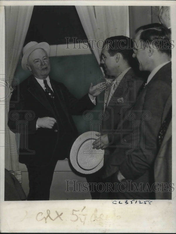1936 Press Photo William A White at GOP Headquarters for Landon ...