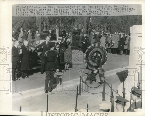 1944 Press Photo 26TH COMMEMORATION OF ARMISTICE DAY ARLINGTON CEMETAR ...