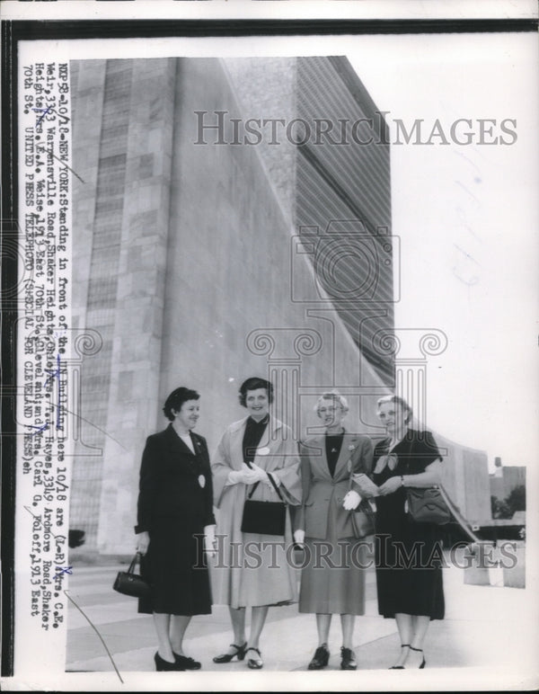 1954 NYC UN building Mrs CE Weir, Mrs TJ Hayes,Mrs EA Weise - Historic ...