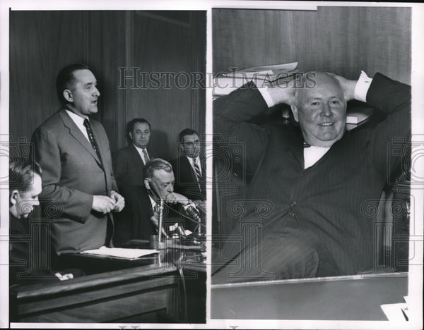 1958 Press Photo Chicago Frank Keenan, Atty Ben Adamowski, Dan Ryan, J ...