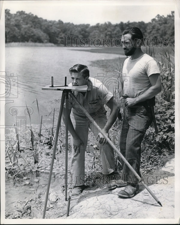 1950 Press Photo James Bamping and James Stiener on Summer Camp ...
