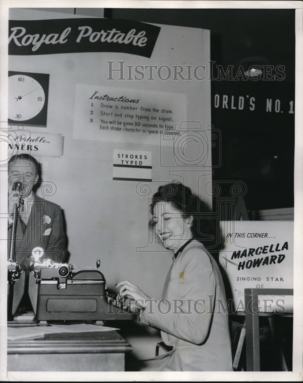 1946 Press Photo Marcella Howard enjoyed competition - Historic Images