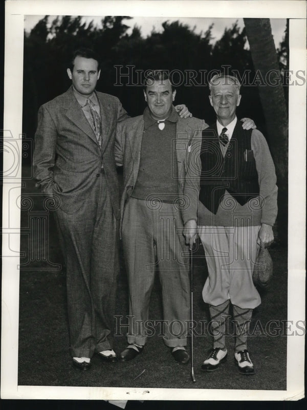Press Photo Golfers Ralph Guldahl, William Dinty Moore Jr., Alfred E ...