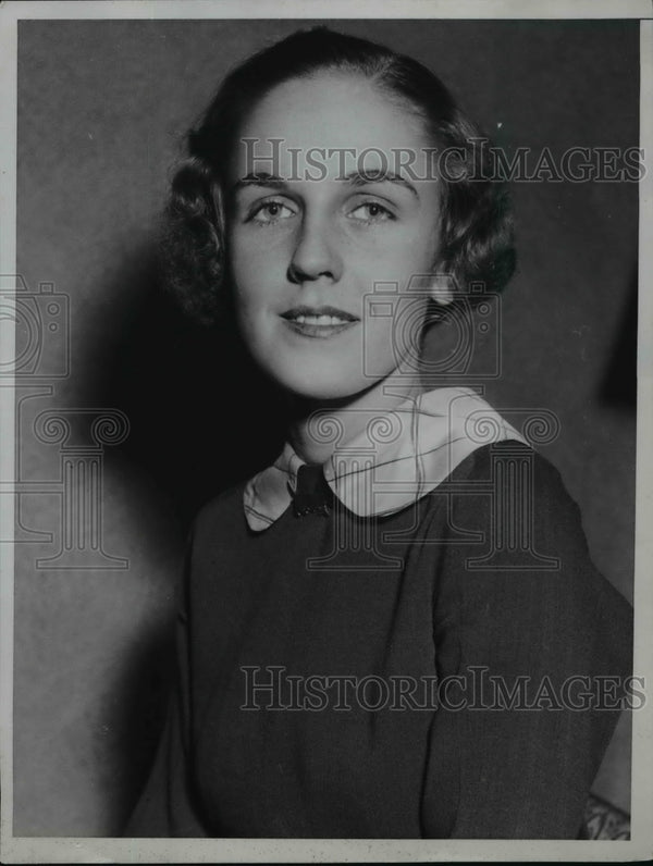 1935 Press Photo Miss Isabel Mulligan - Historic Images
