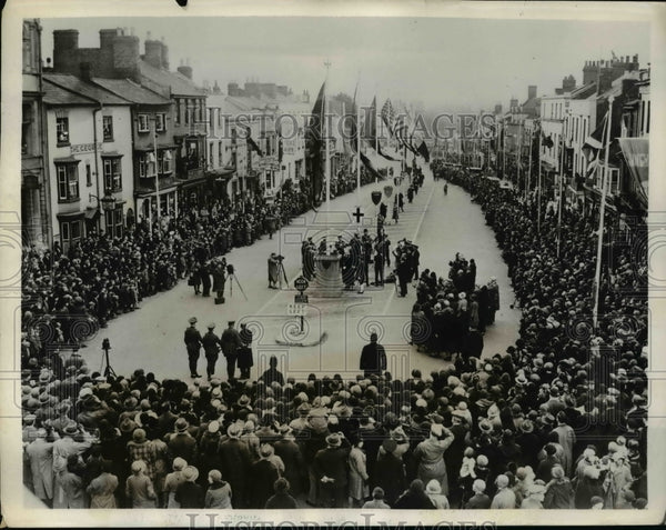 1931 Press Photo Annual ceremonies marking the Birthday of William Sha ...