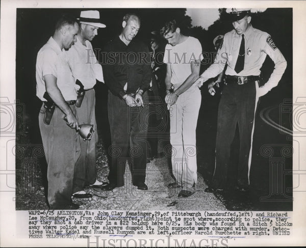 1952 John Clay Kensinger & Richard Lee McCaughey Shot Cb Driver ...
