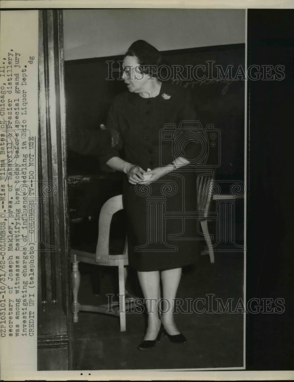 1962 Wilma Bates witness in influence peddling in Ohio Liquor Dept ...