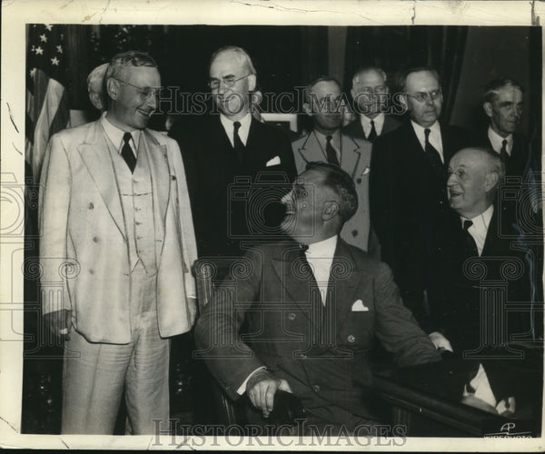 1936 Press Photo Alf Landon & President Franklin D. Roosevelt - nef174 ...