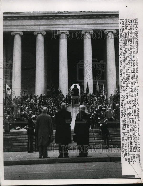 1952 Pres.Harry Truman at 209th Birthday of Thomas Jefferson - Historic ...