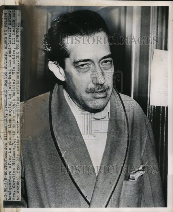 1950 Press Photo Gordon Hillman in Police Custody for Mother's Murder ...