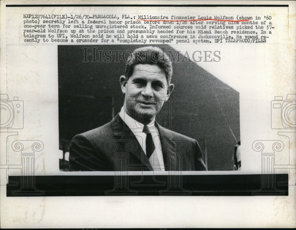 1960 Press Photo Financier Louis Wolfson - nef49444 - Historic Images