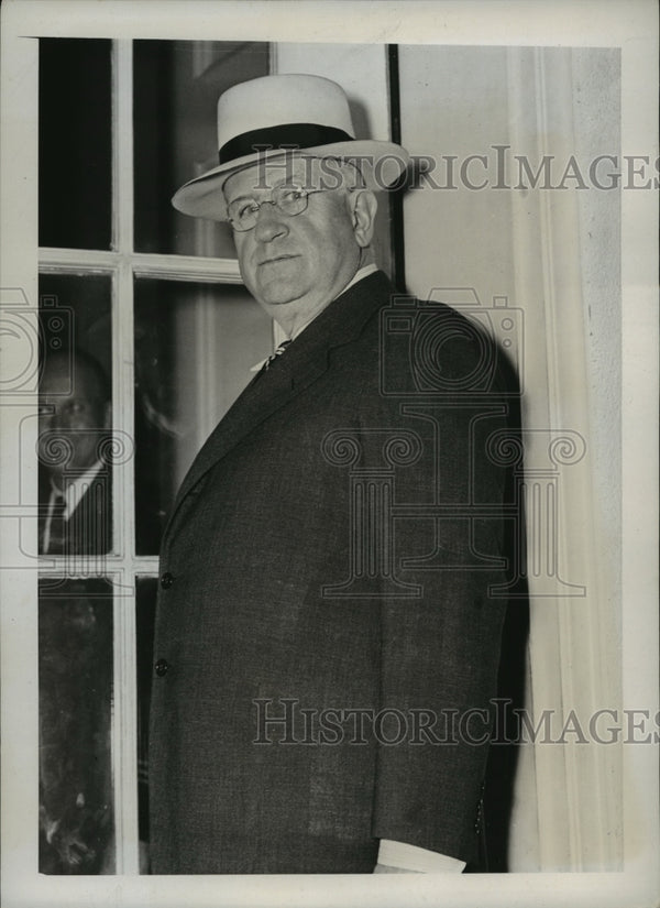 1938 Harold Ickes Arrives at White House to Attend Cabinet Meeting ...