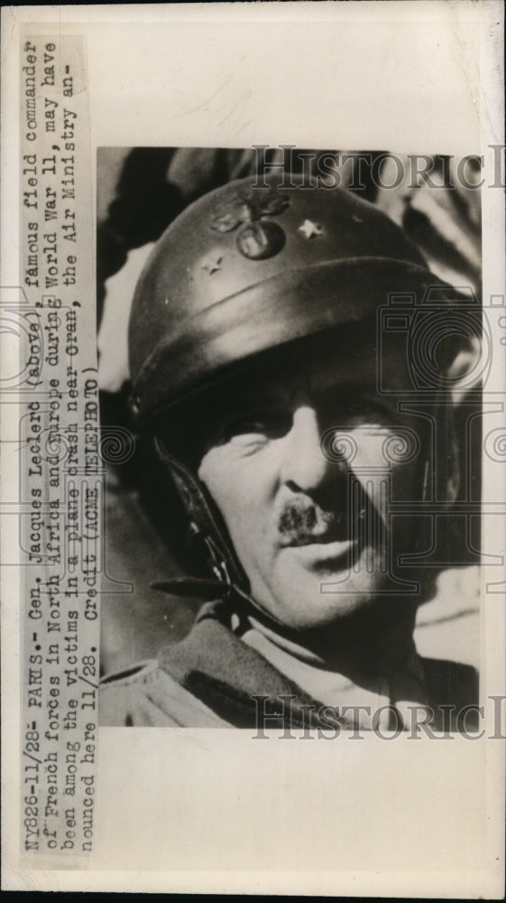 Gen Jacques Leclerc May Have Been Victim of Plane Crash Near Oran ...