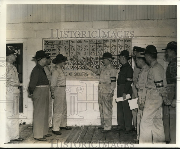 1940 Press Photo Lt Col Tupper and Staff of Instructors of Small Arms ...