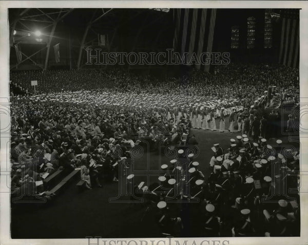 1945 Press Photo Gen Omar Bradley at West Point US Military Academy Gr ...