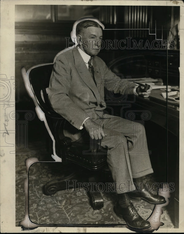 1926 General Charles Dawes, US Vice President at Desk, Chicago ...