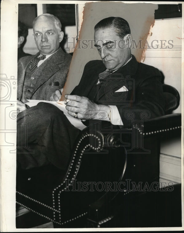 1938 Press Photo Rear Admiral Arthur B Cook at House Naval Affairs Com ...