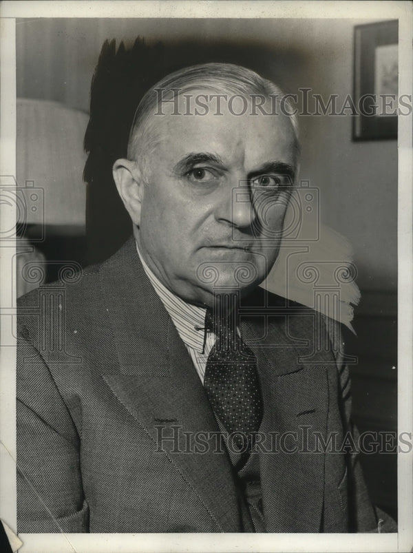 1937 Press Photo Senator Joseph F. Guffey denies leading Purge of Sena ...