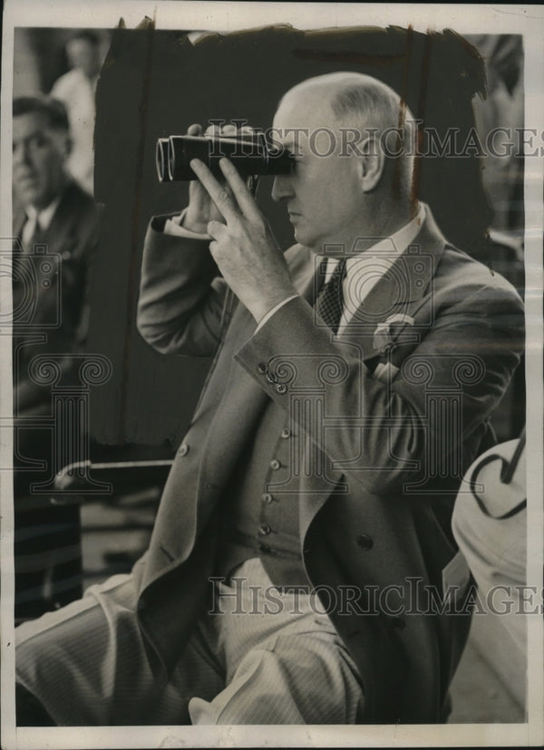1939 Press Photo Postmaster Gen. James A. Farley Watches Race Through ...