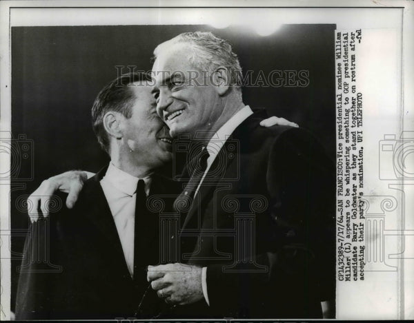 1964 VP nominee William Miller & candidate Barrry Goldwater - Historic ...