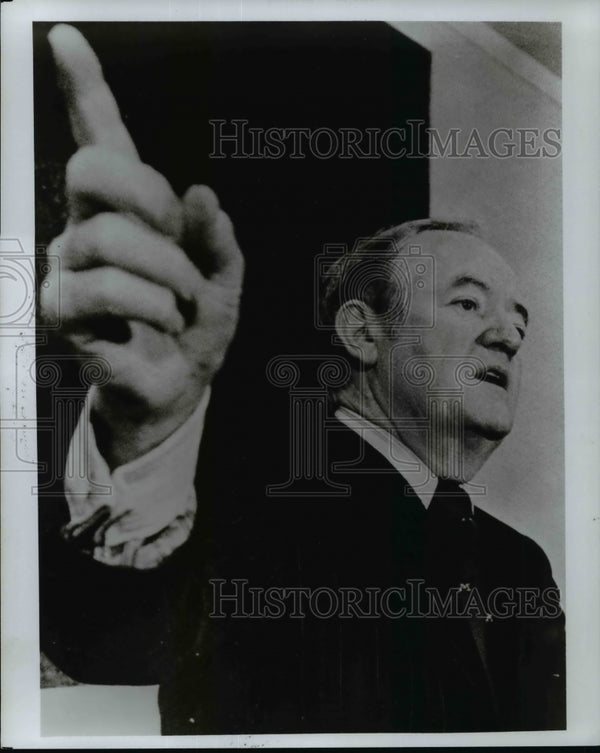 1976 Press Photo Portrait Of Sen. Hubert Humphrey - nep05148 - Historic ...