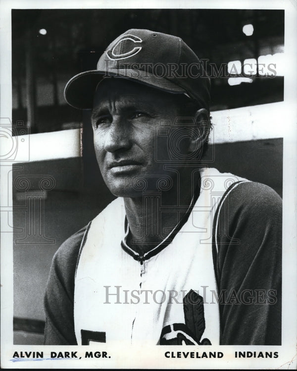 1970 Press Photo Alvin Dark Manager Cleveland Indians MLB Baseball Tea ...