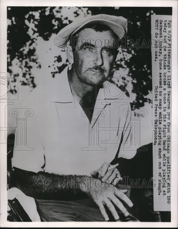 1953 Press Photo Professional Golfer Lloyd Mangrum at Oakmont, Pittsbu ...