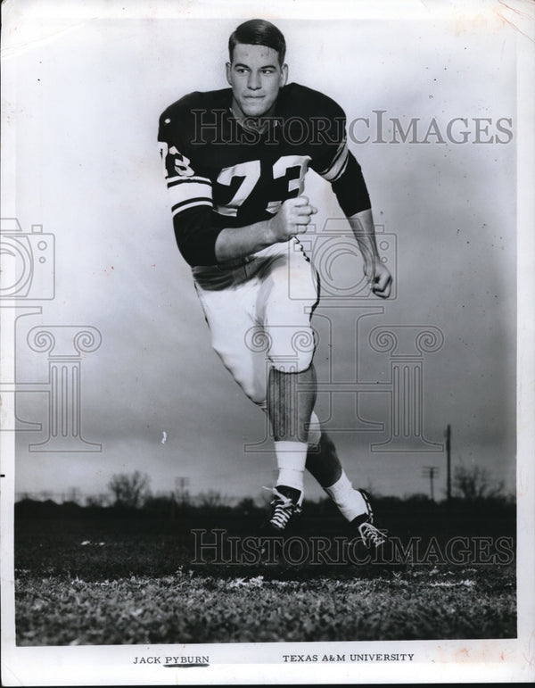 1966 Press Photo Jacky Pyburn, a football player from Texas A&M Univer ...