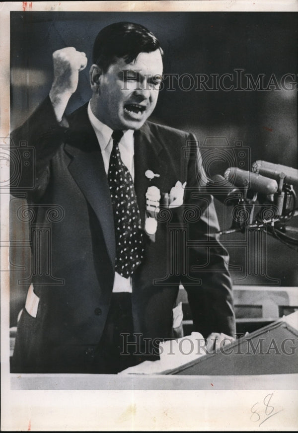 Press Photo Ga. Gov. Herman Talmadge place nominee on states ballots ...